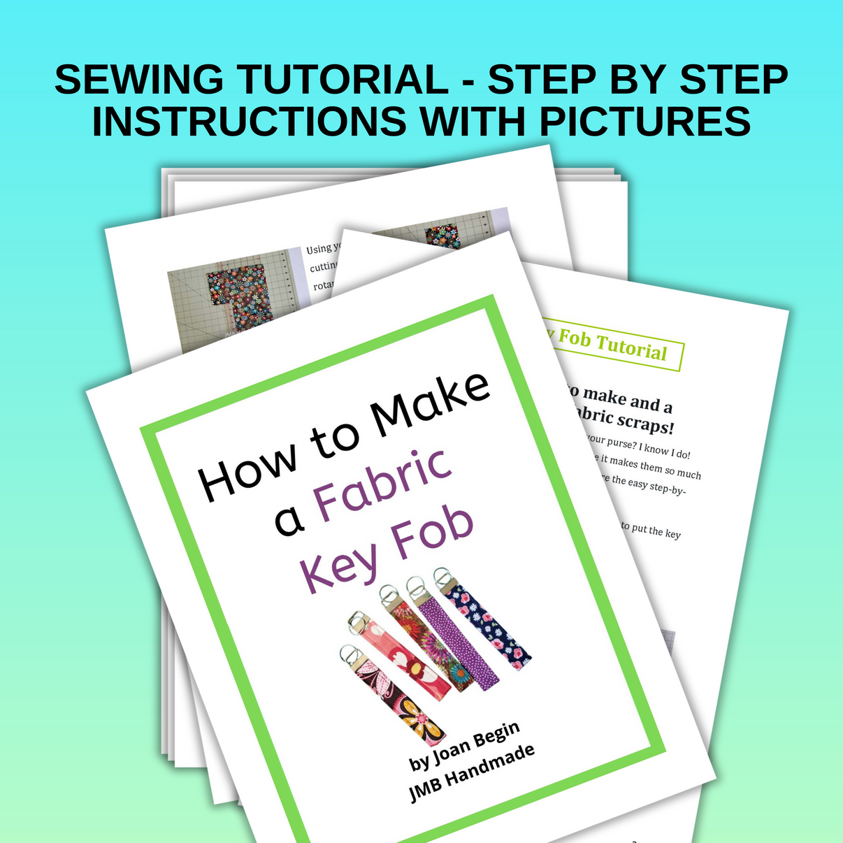 How to Make a Fabric Key Fob Sewing Tutorial / Key Fob Sewing Pattern ...