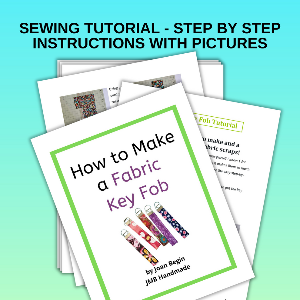 How to Make a Fabric Key Fob Sewing Tutorial / Key Fob Sewing Pattern ...