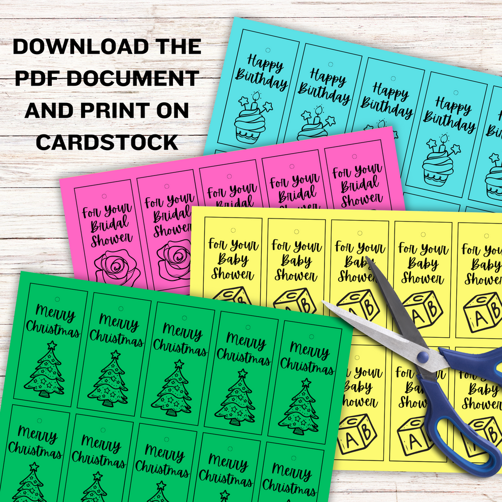 Handmade Gift Tags / Printable Gift Tags / Printable Downloadable PDF ...
