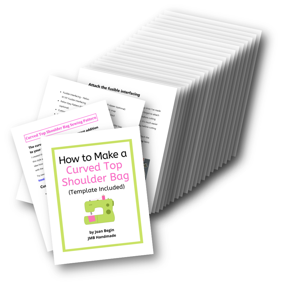 JMB Handmade / How to Sew a Curved Top Should Bag Sewing Tutorial - Pr